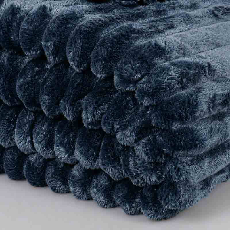 Plaid sherpa 'Oslo' bleu bleu 130x170cm - L'Incroyable